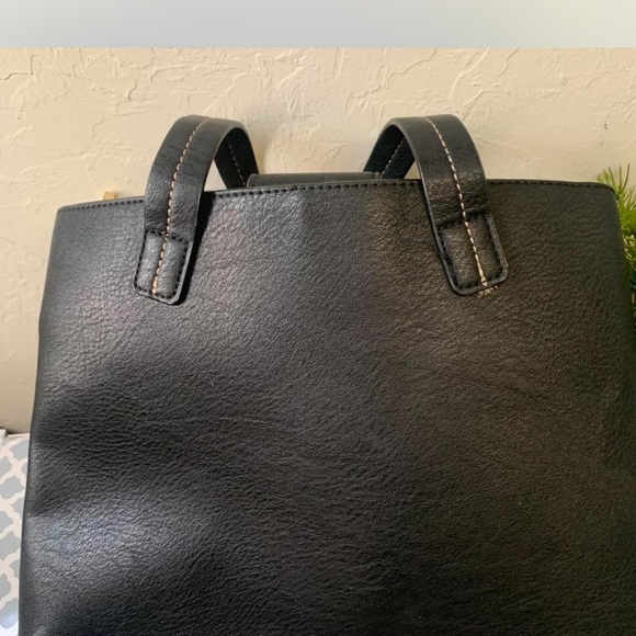 Kate Landry | Bags | Kate Landry Black Tote With Gold Accents | Poshmark